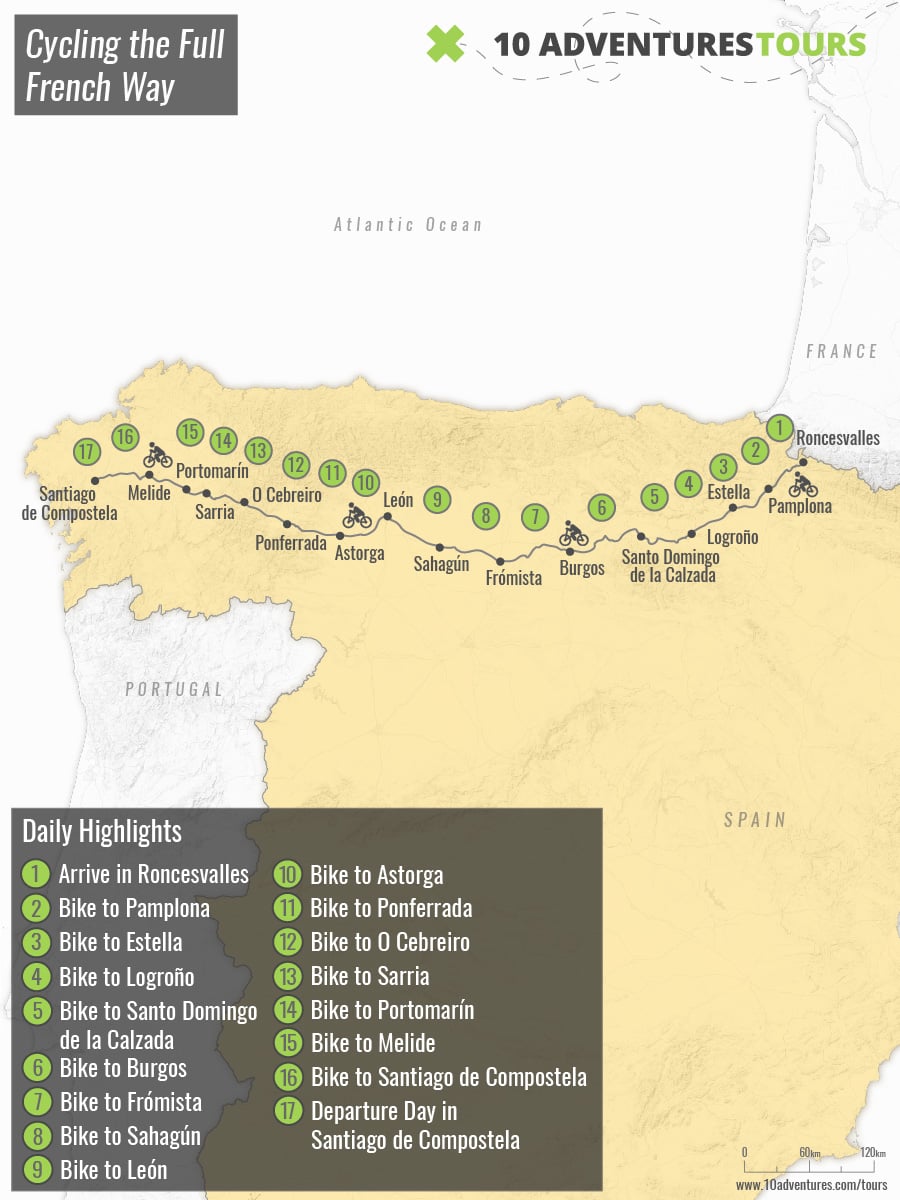 Self-guided French Camino de Santiago Biking Tour
