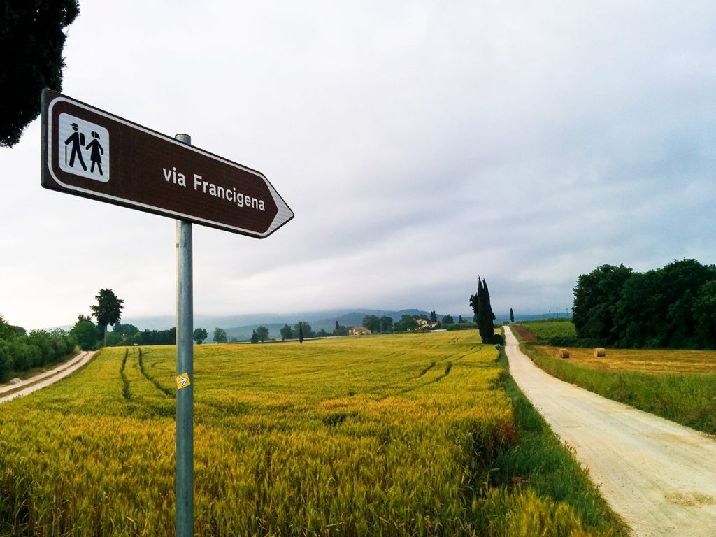 Via Francigena pilgrimage from Lucca to Siena Italy